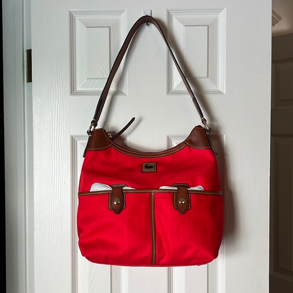 Dooney & Bourke | Bags | Dooney Bourke Red Zip Hobo | Poshmark